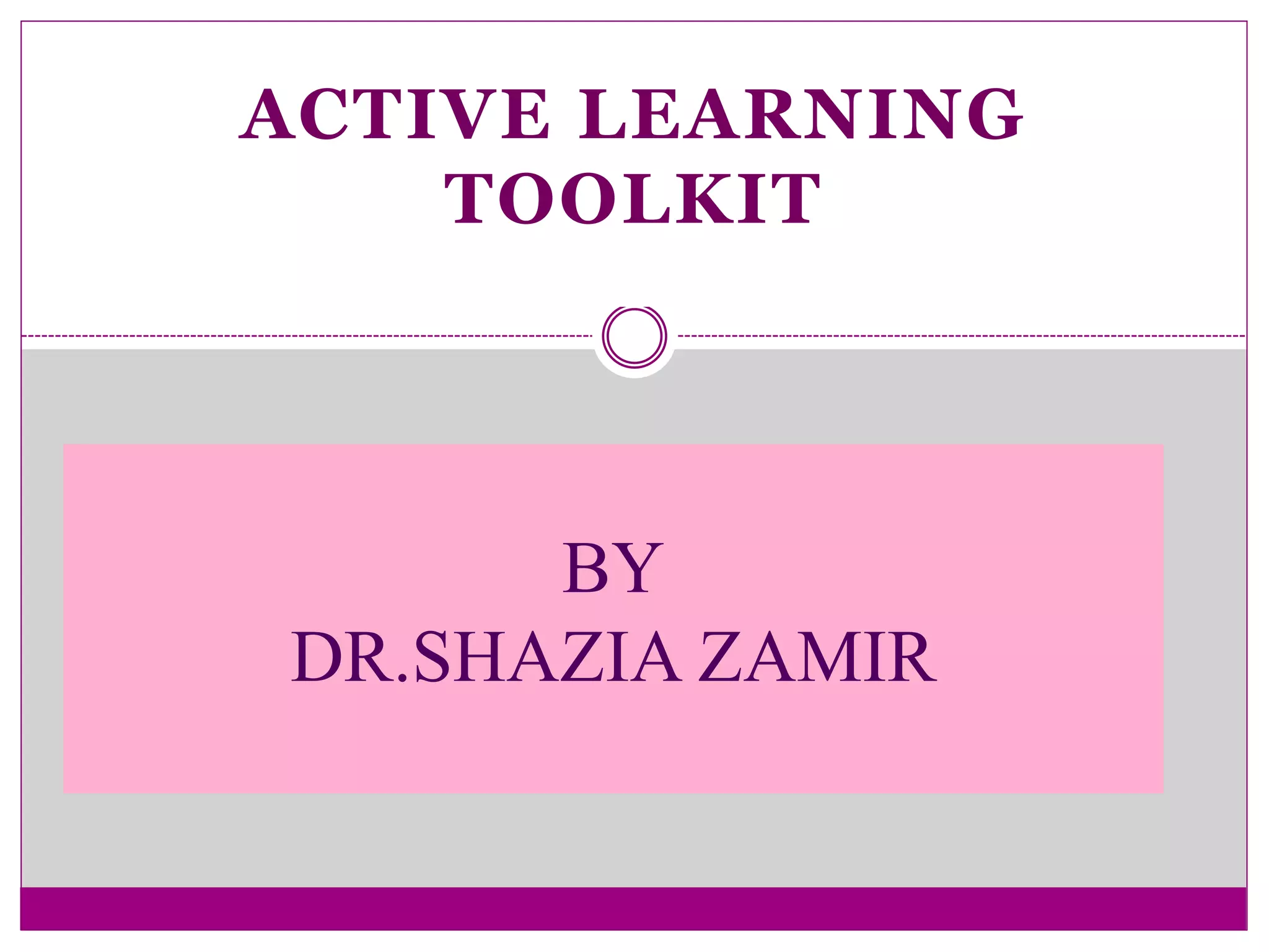 Active learning toolkit | PPTX | Educational Video Games | Video Game ...