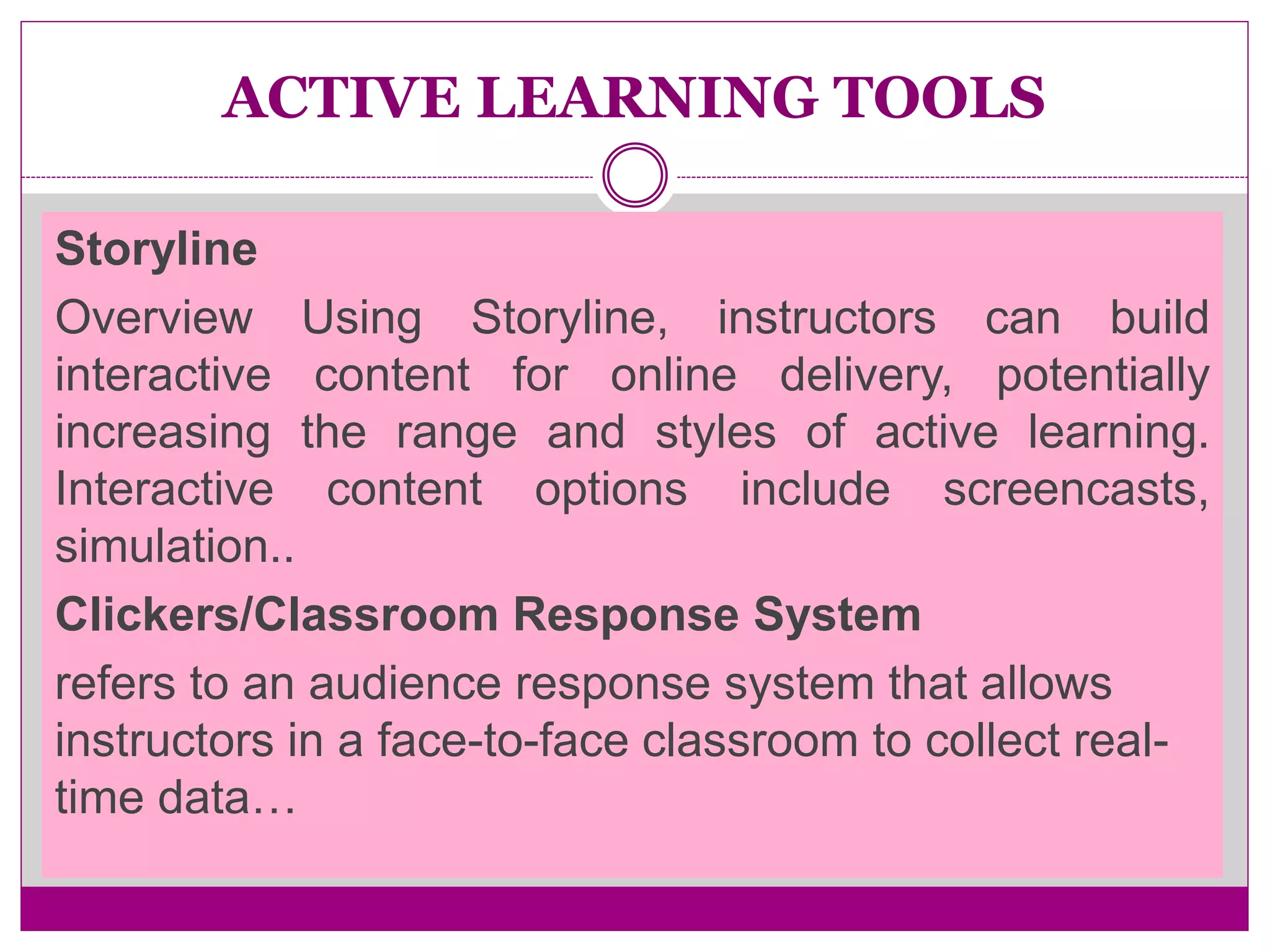 Active learning toolkit | PPTX | Educational Video Games | Video Game ...