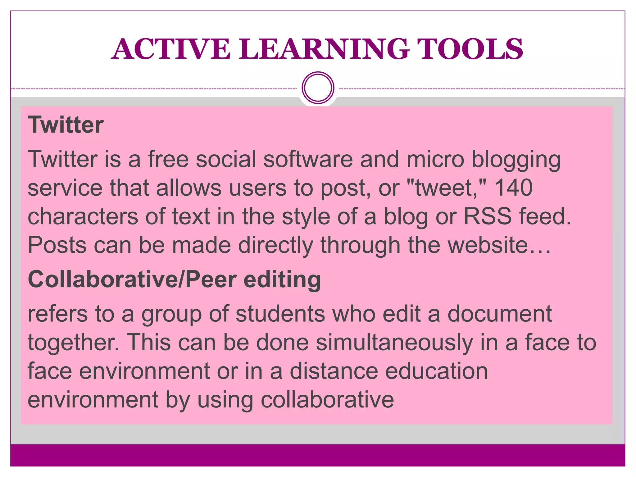 Active learning toolkit | PPTX | Educational Video Games | Video Game ...