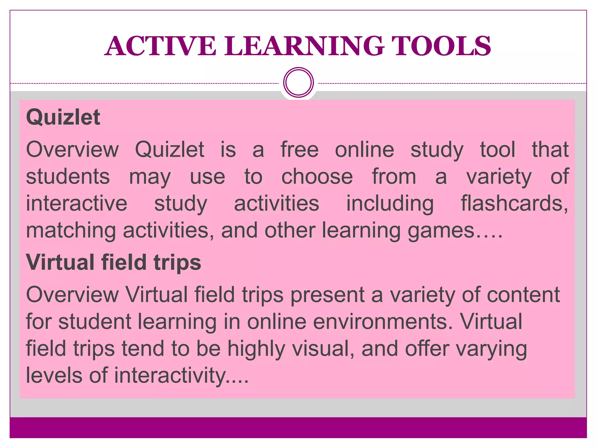 Active learning toolkit | PPTX | Educational Video Games | Video Game ...