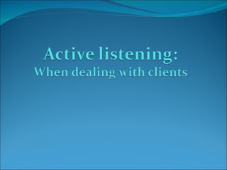 Active listening | PPT