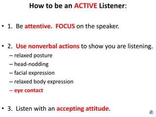 Active listening | PPTX