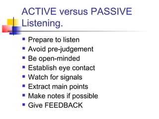 Active listening | PPT
