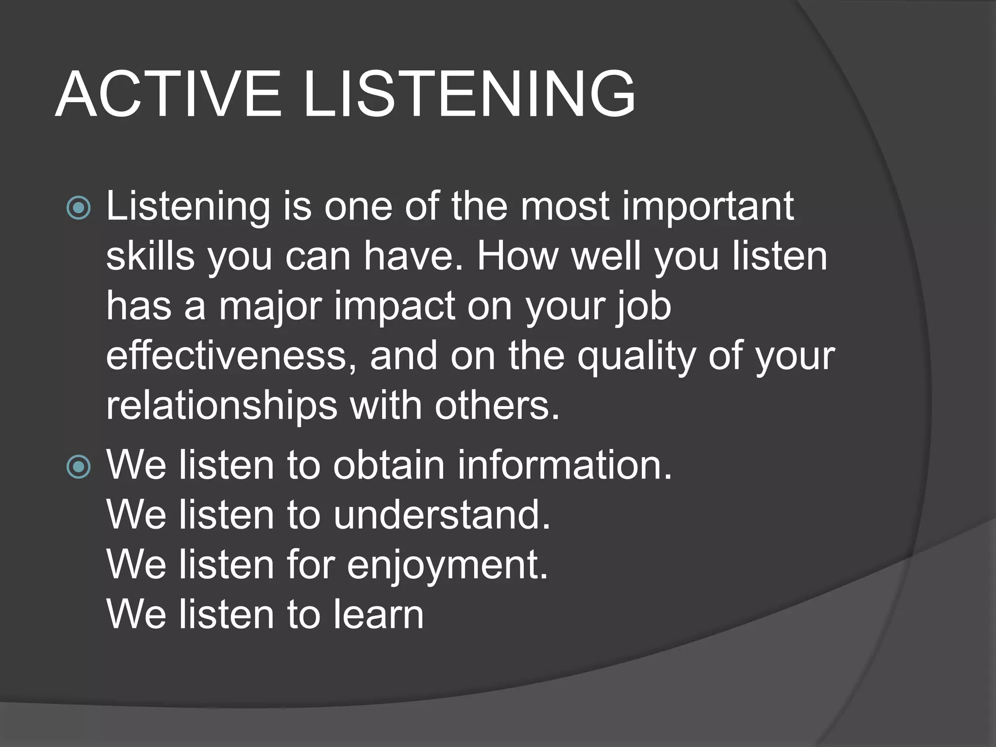 Active listening | PPT | Free Download