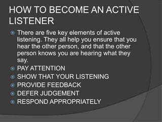 Active listening | PPT | Free Download