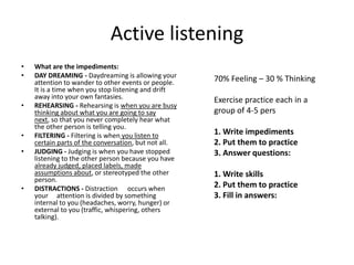 Active listening | PPTX