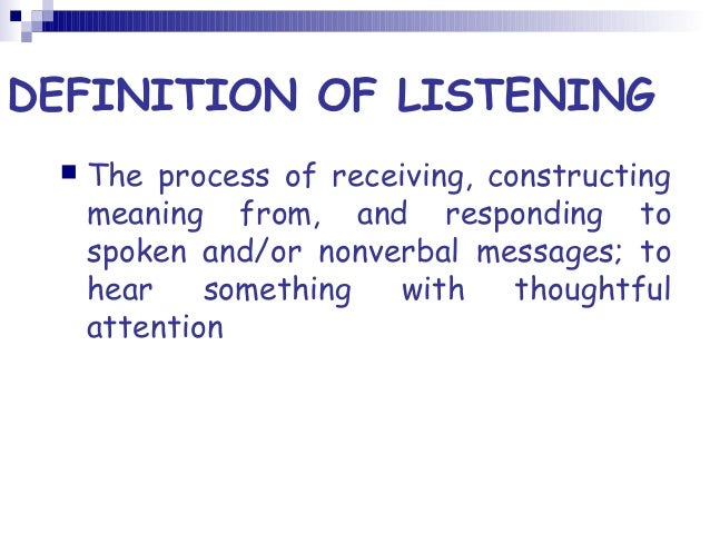 Active listening