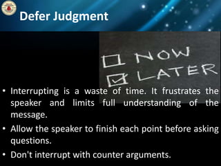 Active listening | PPTX | Business | Business and Finance