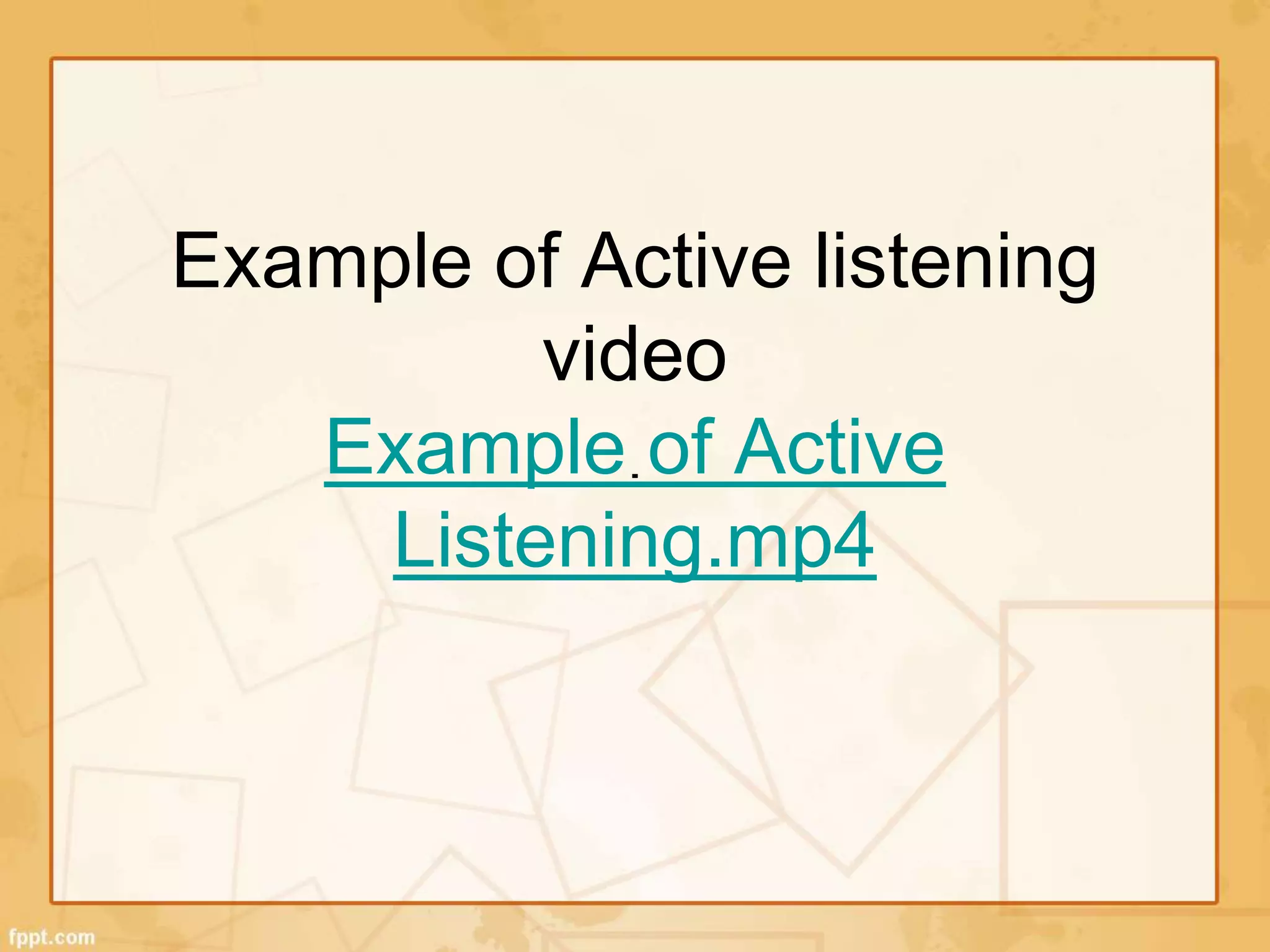 Active listening | PPT