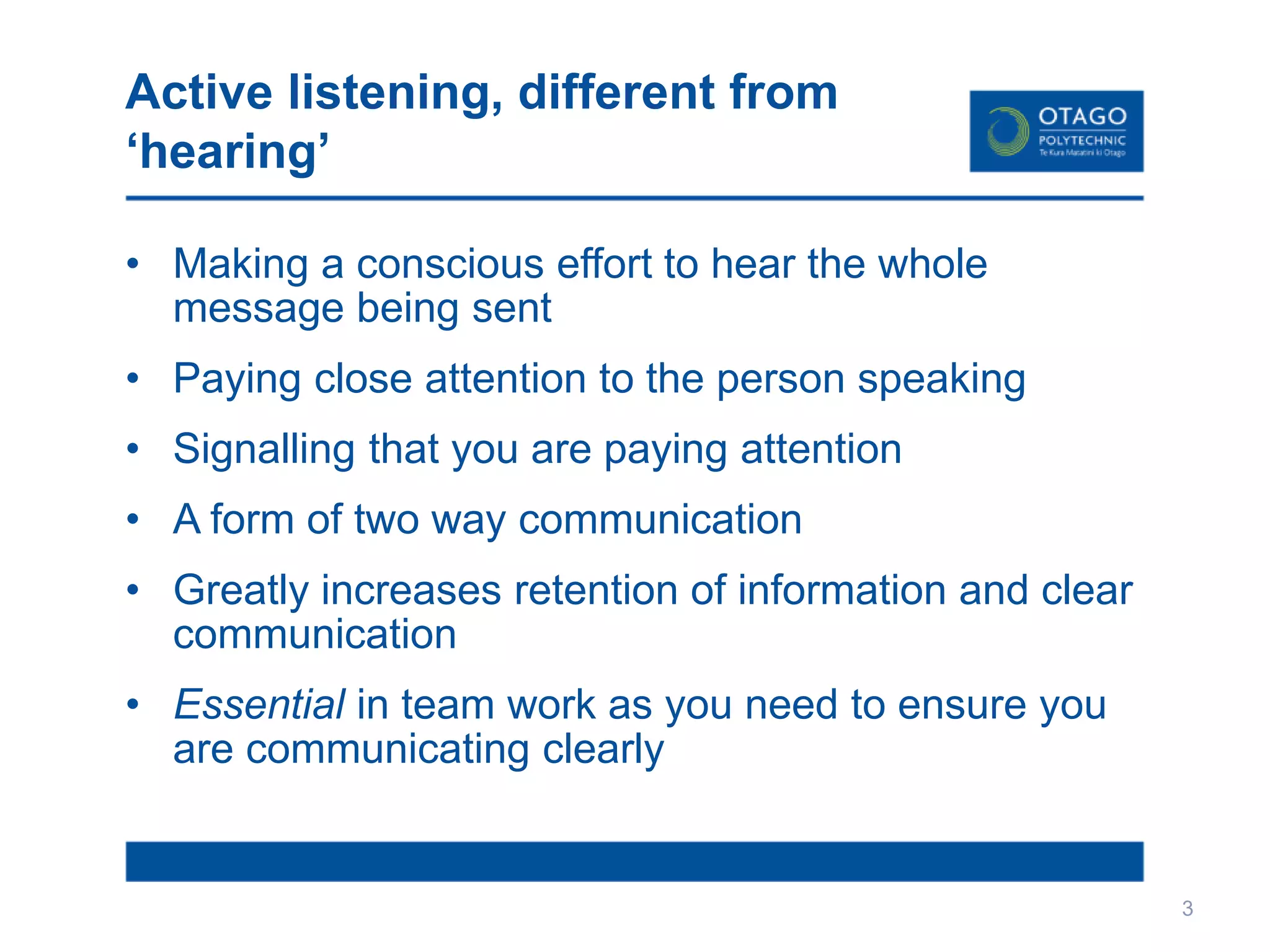 Active Listening in Communication | PPTX