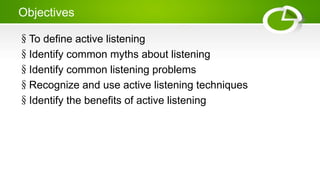 Active listening | PPT