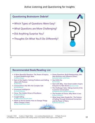 Active listening and questioning v2020 | PDF