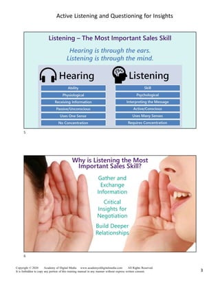 Active listening and questioning v2020 | PDF