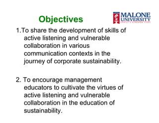 Active listening and vulnerable collaboration | PPT
