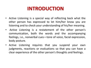 Active listening dr rahul | PPTX
