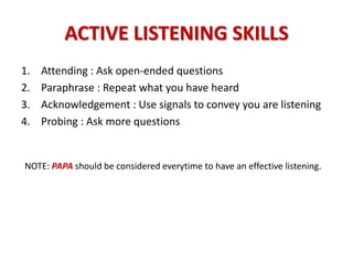 Active listening dr rahul | PPTX