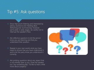 Active listening in Mediation | PPTX