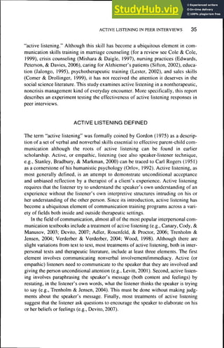 Active Listening in Peer Interviews The Influence of Message ...