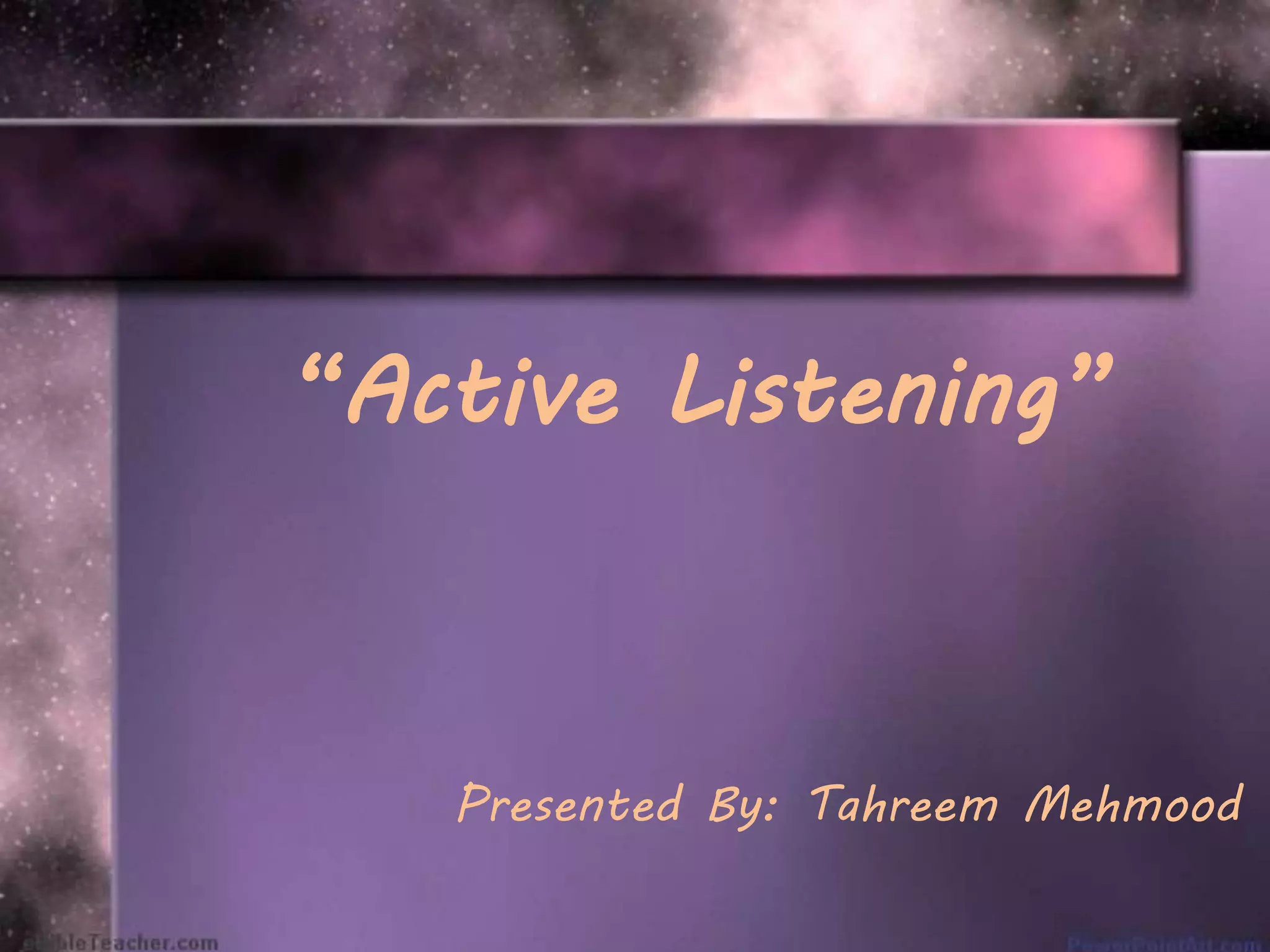 Active listening presentation | PPTX