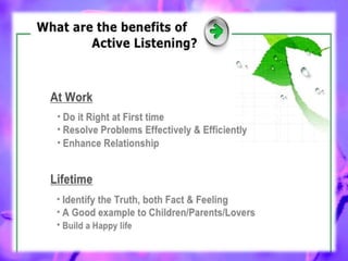 Active listening presentation | PPTX
