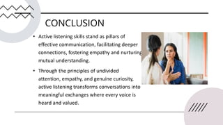 Active listening skills for professional | PDF | Hobbies & Interests