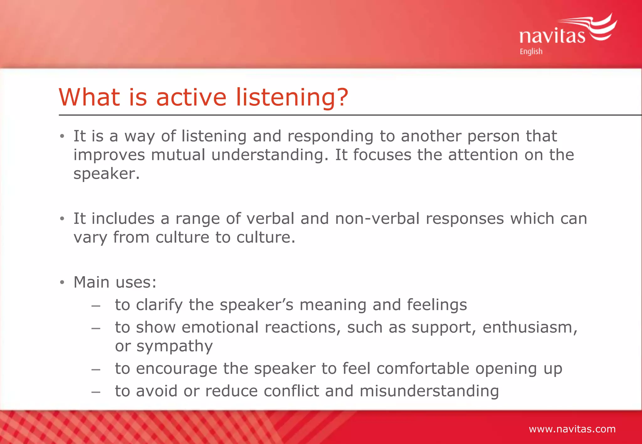 Active listening workshop | PPTX