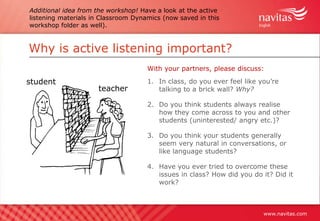 Active listening workshop | PPTX
