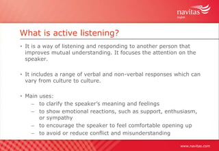 Active listening workshop | PPTX