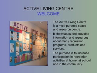 ACTIVE LIVING CENTRE | PPT | Physical Therapy | Wellness