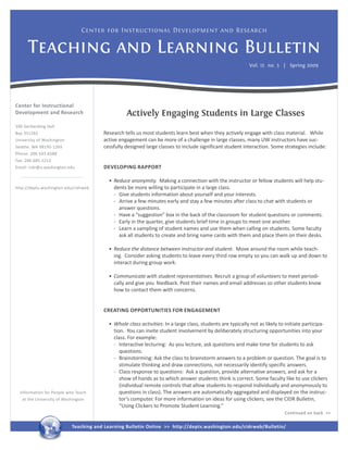 Actively engaging student in large classes | PDF