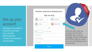 Actively Learn Tutorial Ppt