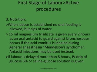 Active management of normal labour | PPTX