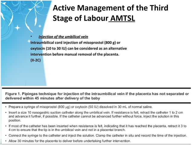 Active management of the third stage of labour | PPT | Pregnancy ...
