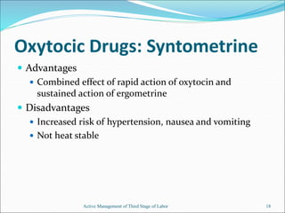 Active management of third stage labor | PPT