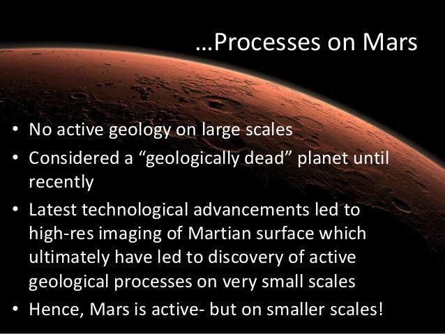 Active Geology on Mars