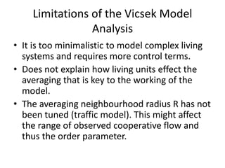 Active Matter and the Vicsek Model of Flocking | PPTX