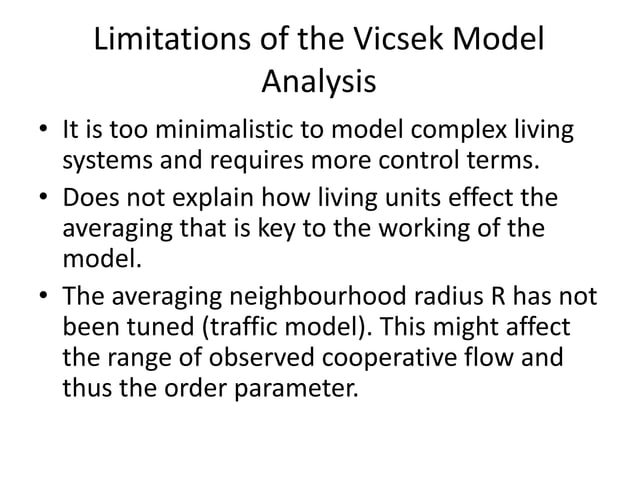 Active Matter and the Vicsek Model of Flocking | PPTX | Physics | Science