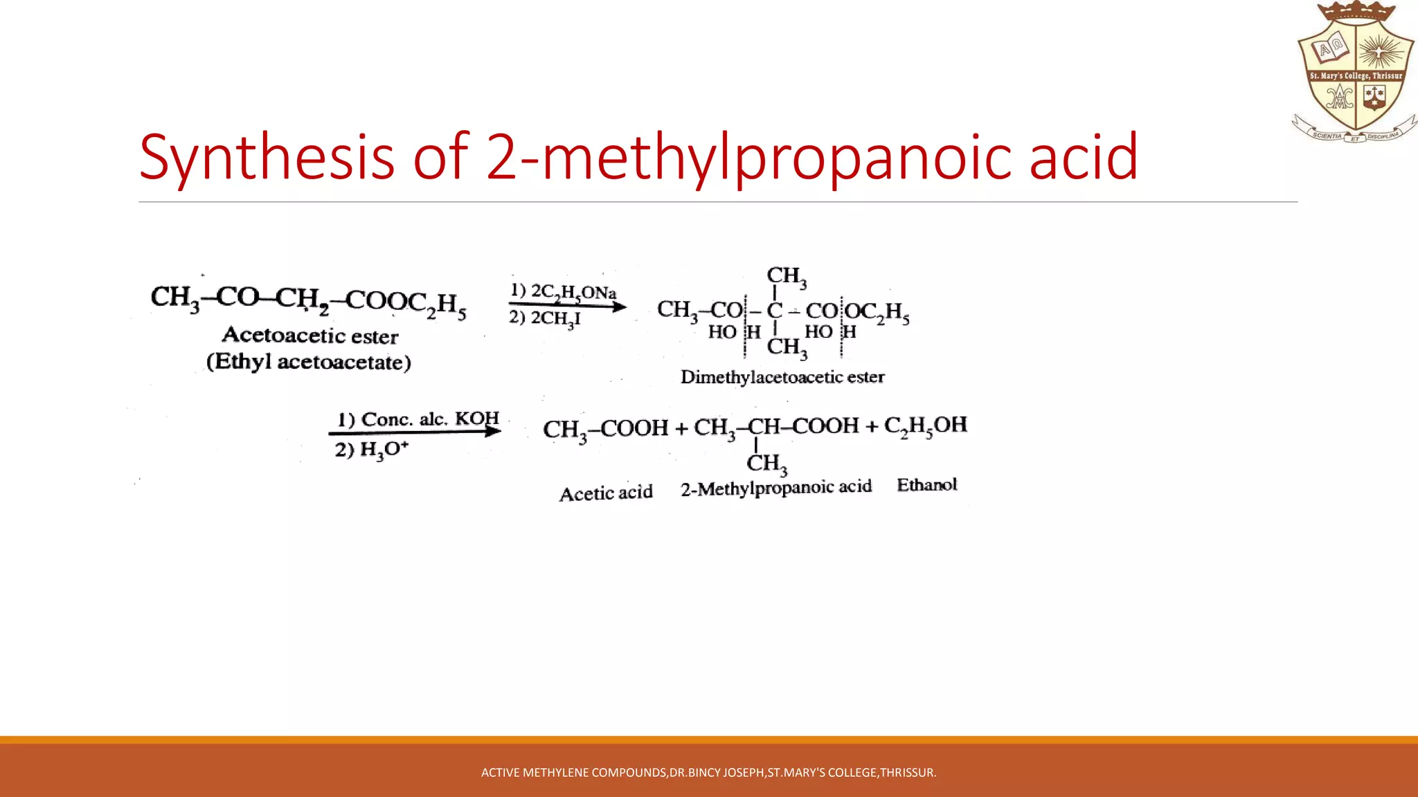 Active methylene compounds | PDF