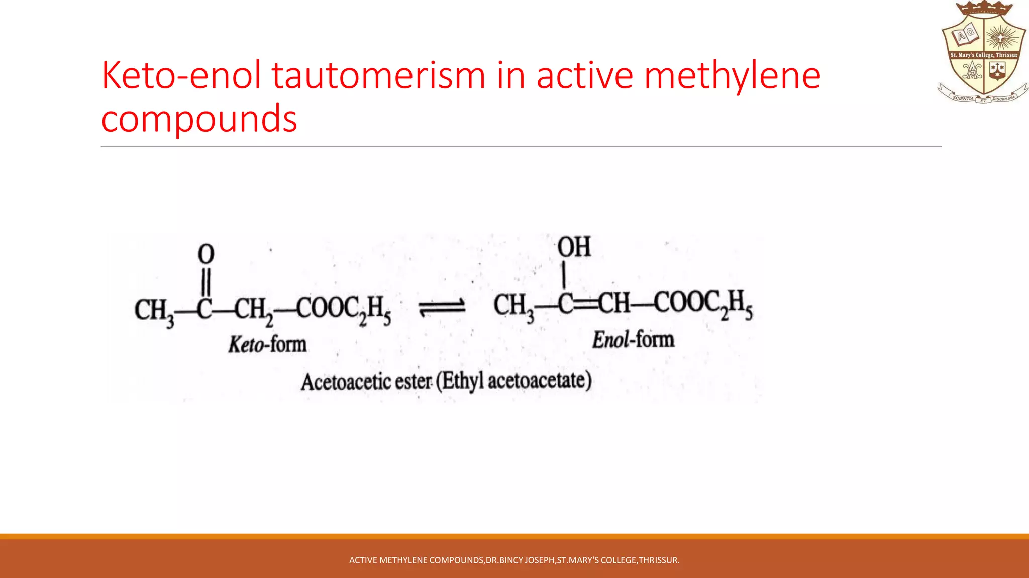 Active methylene compounds | PDF