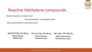 Active methylene compounds | PDF