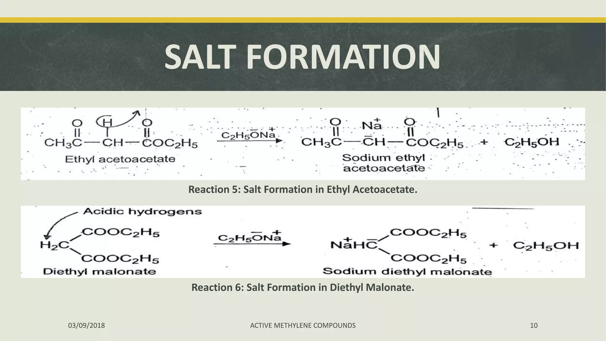Active methylene compounds | PPTX