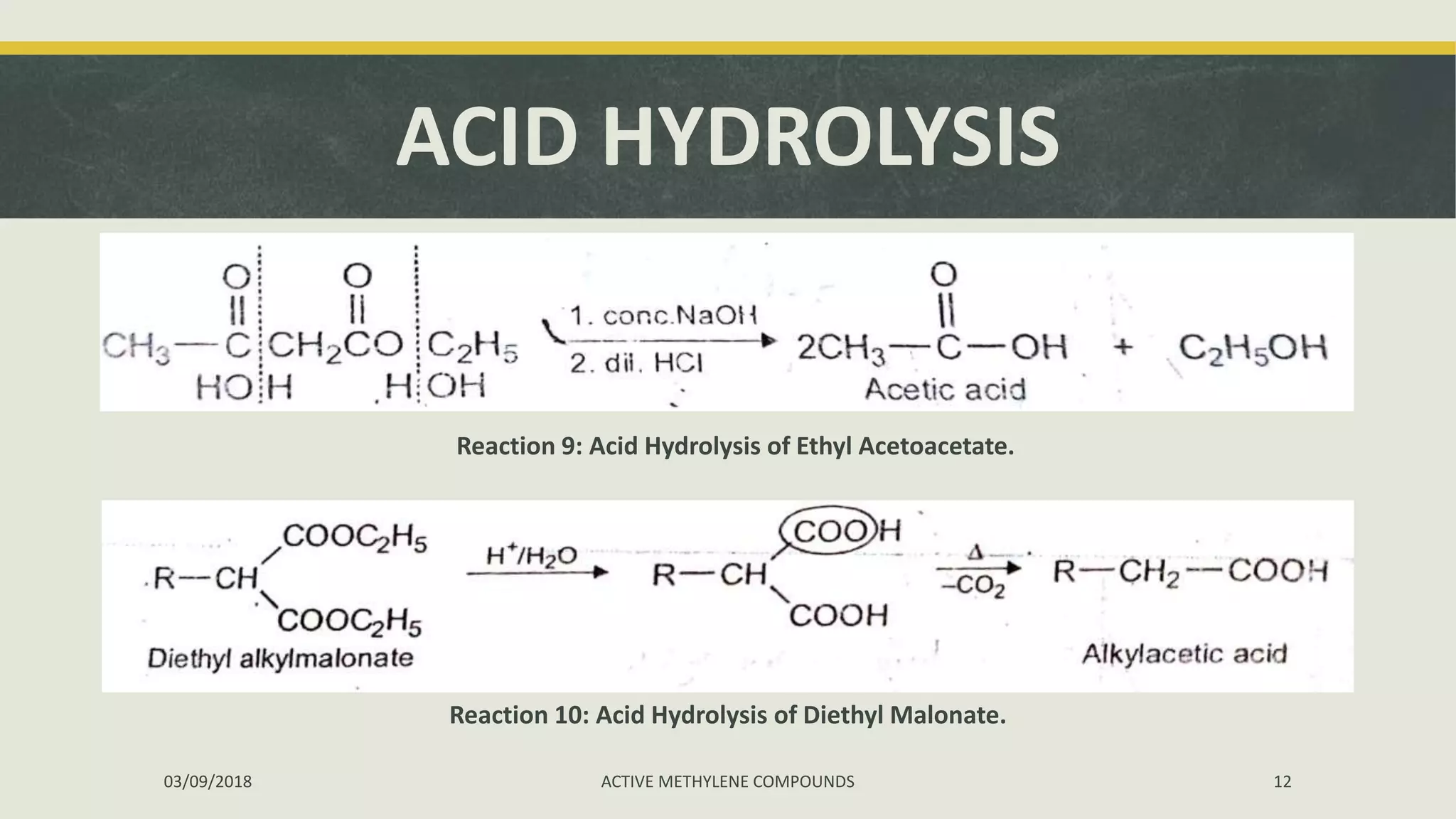 Active methylene compounds | PPTX