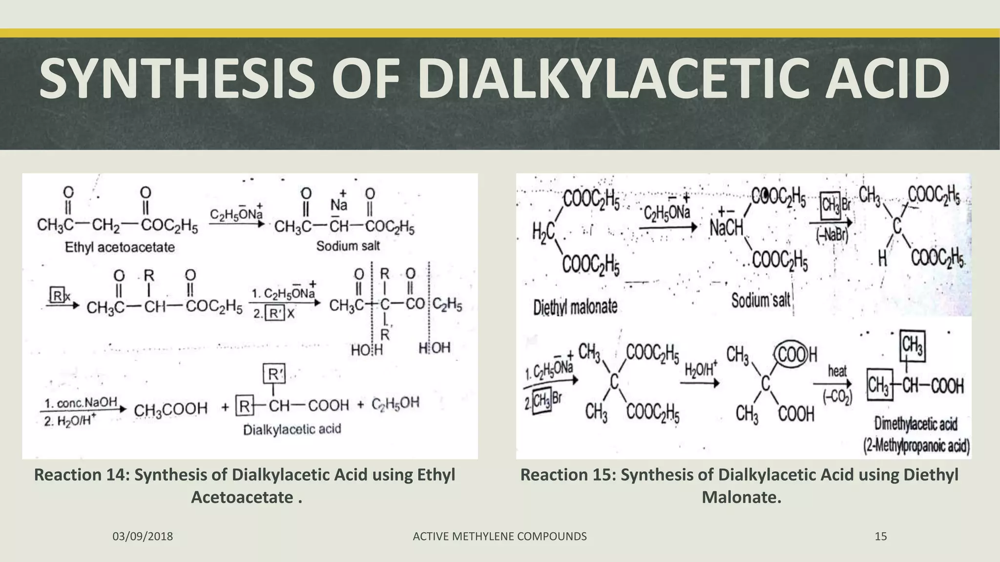 Active methylene compounds | PPTX