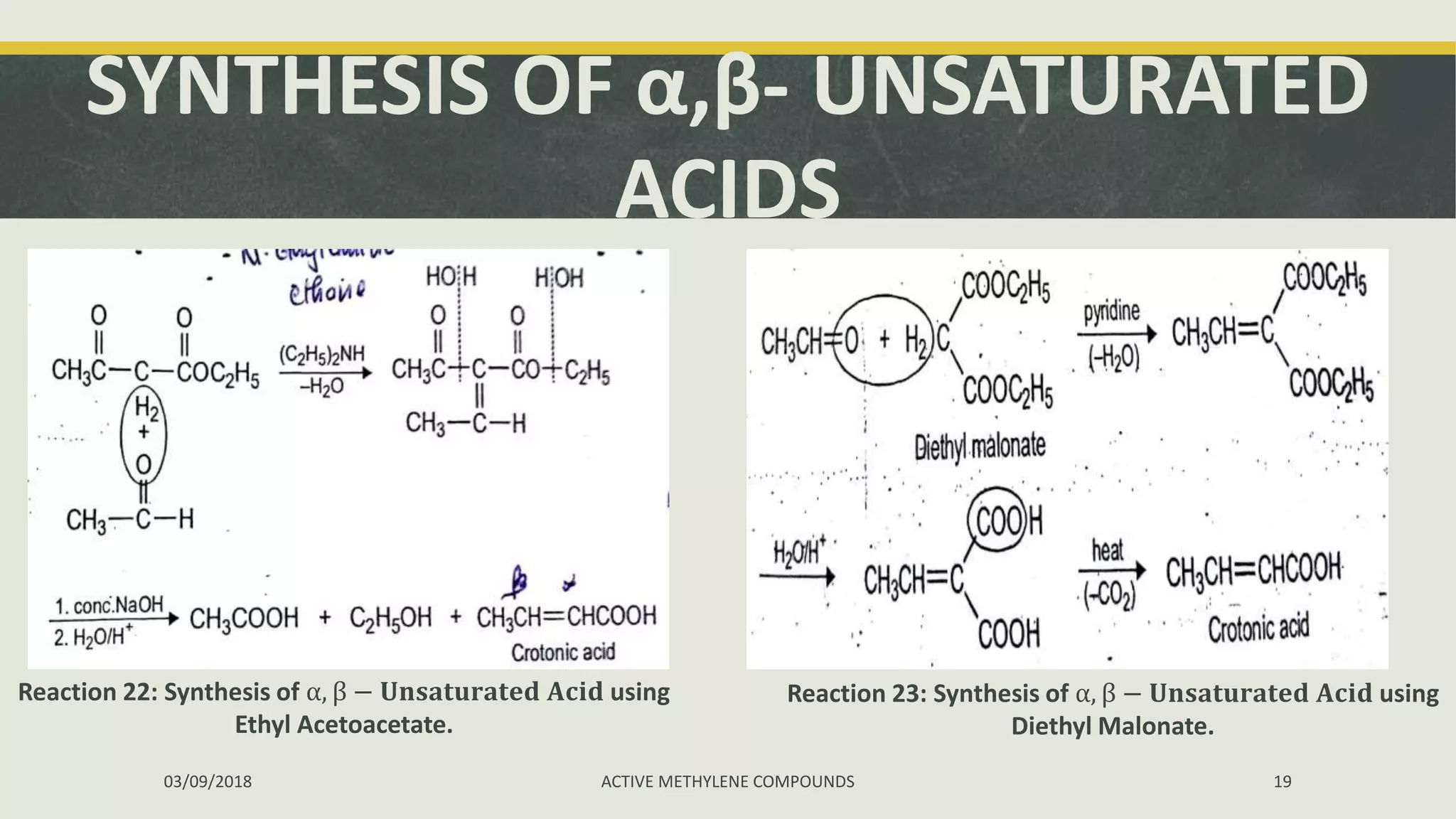 Active methylene compounds | PPTX