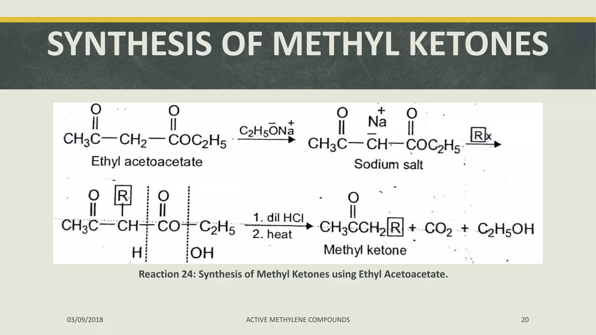 Active methylene compounds | PPTX