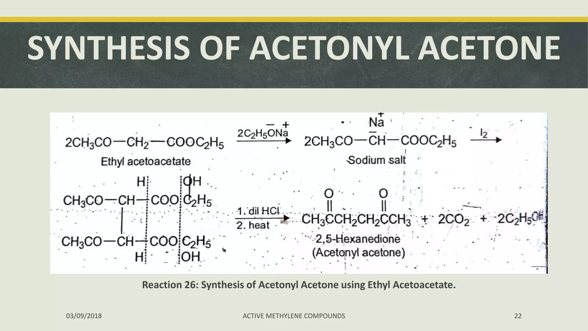 Active methylene compounds | PPTX