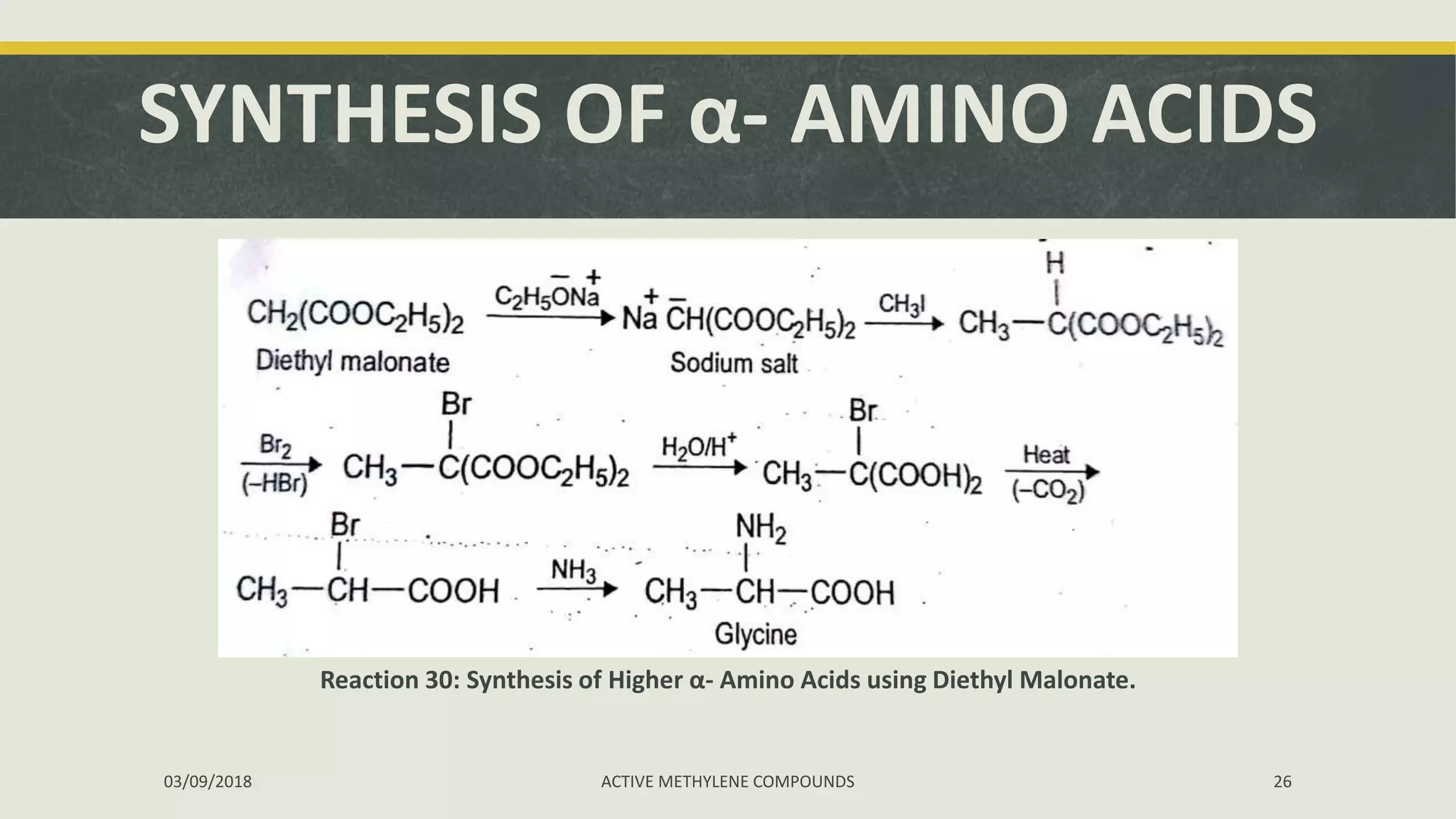Active methylene compounds | PPTX