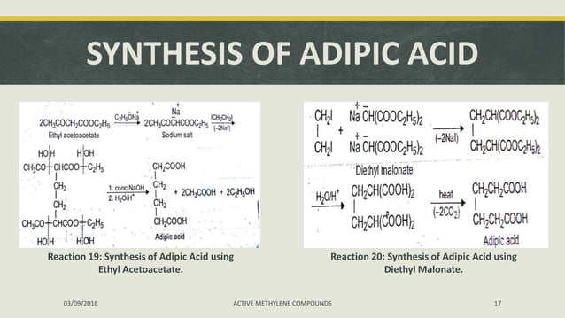 Active methylene compounds | PPTX | Chemistry | Science