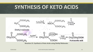 Active methylene compounds | PPTX