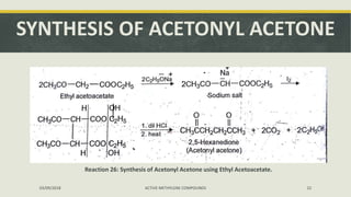 Active methylene compounds | PPTX